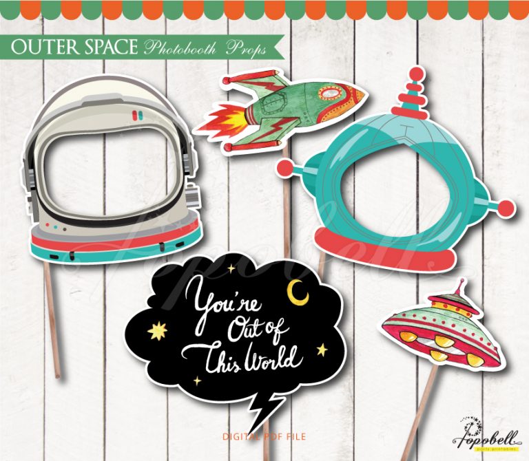 Popobell Studio | Outer Space Photobooth Props Printable