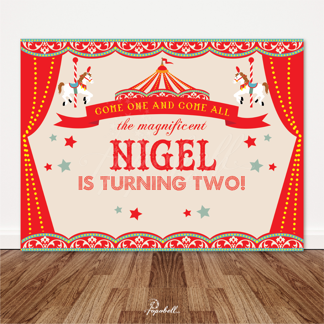 Circus Backdrop Printable 📥 – POPOBELL STUDIO