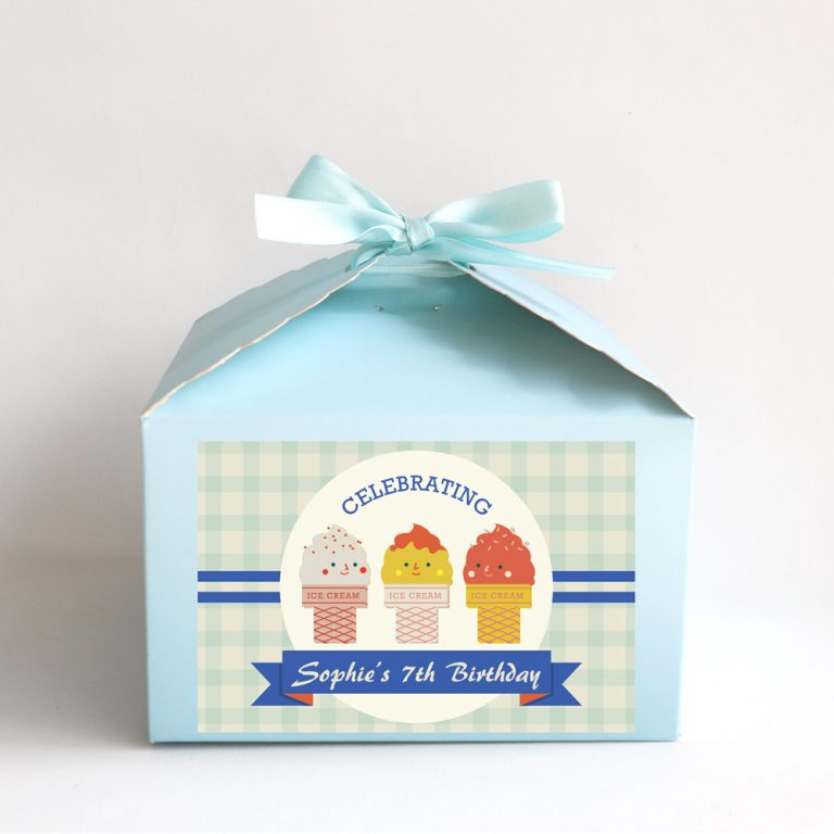 Popobell Studio | Ice Cream Gable Box Label – Editable Text 📥