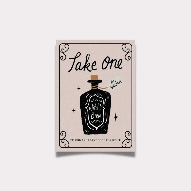 Popobell Studio | Take One – Drink / Candy Sign Printable