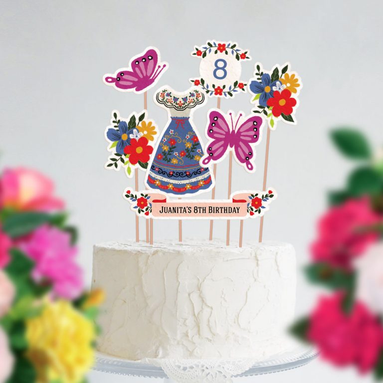Popobell Studio | Floral Fiesta Cake Topper Printable