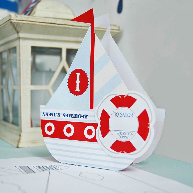 Popobell Studio | Boat Favor Box Printable