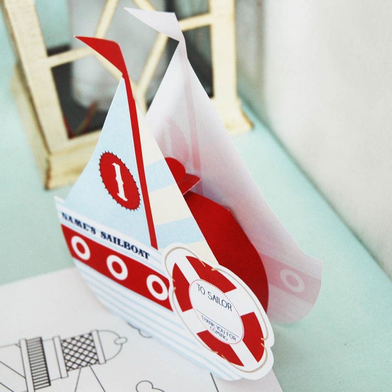 Popobell Studio | Boat Favor Box Printable