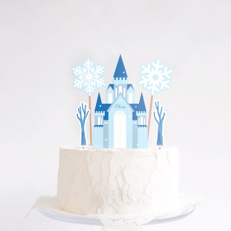 Snow Queen Castle Cake Topper Printable – Popobell Studio