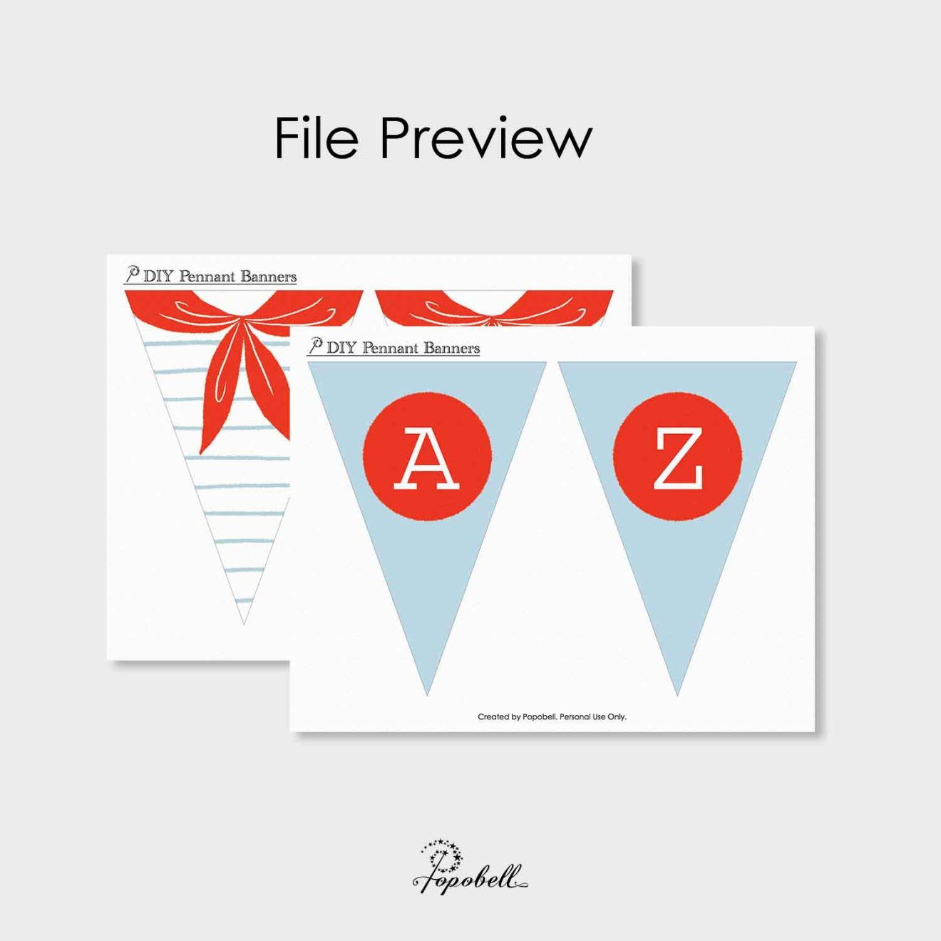 Popobell Studio | Nautical Banner Printable | Editable Canva Template