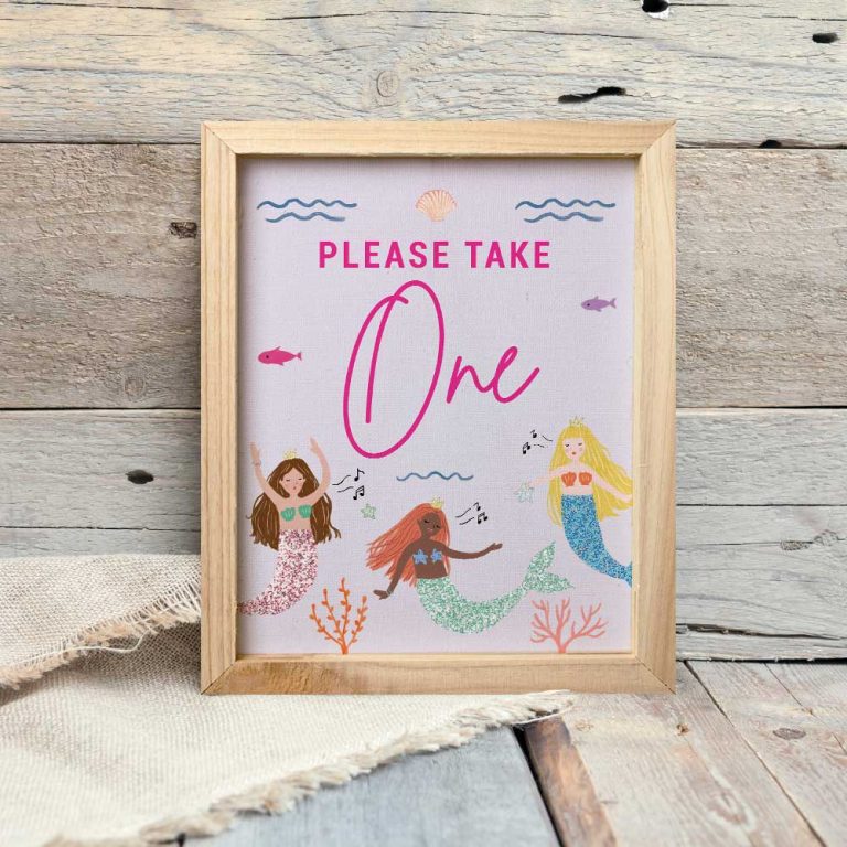 Popobell Studio | Editable Mermaid Custom Sign 8×10 Printable