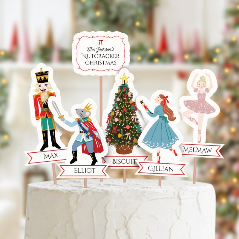 Popobell Studio | The Nutcracker Christmas Cake Topper Printable