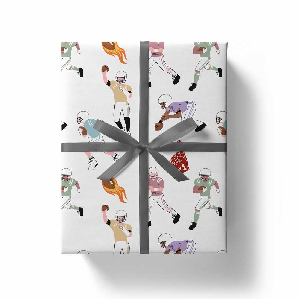 Popobell Studio | Huddle Up – Football Gift Wrap
