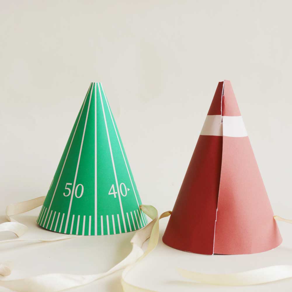 Popobell Studio | Football Cone Hats Printable Set
