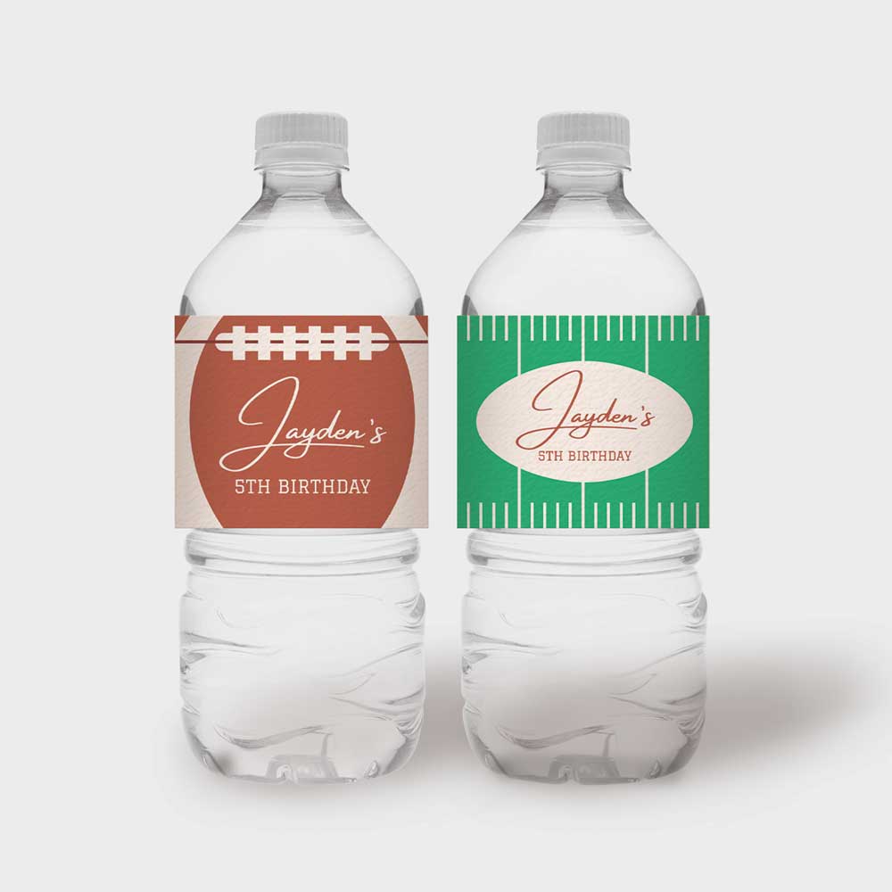 Popobell Studio | Football Bottle Wrappers Printable Set